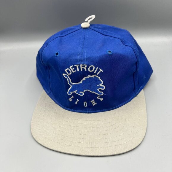 AJD Cap | Accessories | Vintage Detroit Lions Hat Men Blue Embroidered ...